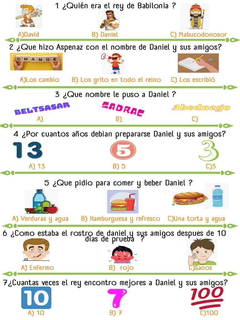 Actividades sobre Daniel y sus amigos | PDF