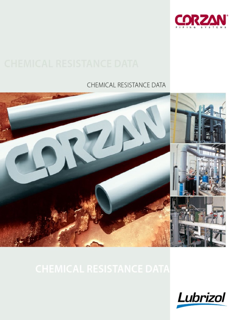 Corzan Chemical Resistance Data Brochure | PDF | Chlorine | Acid