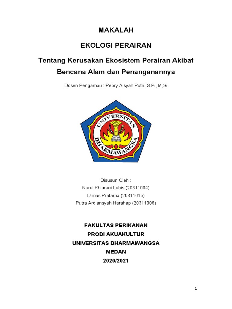 Makalah Ekologi Perairan | PDF