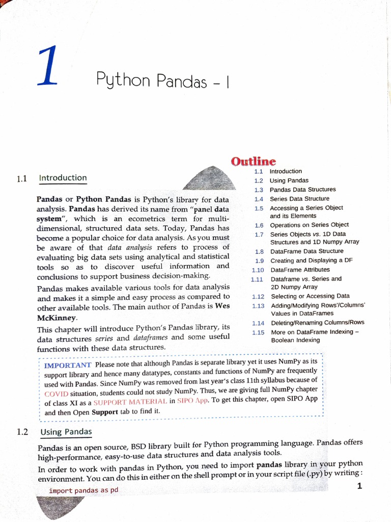 Python Pandas - I | PDF
