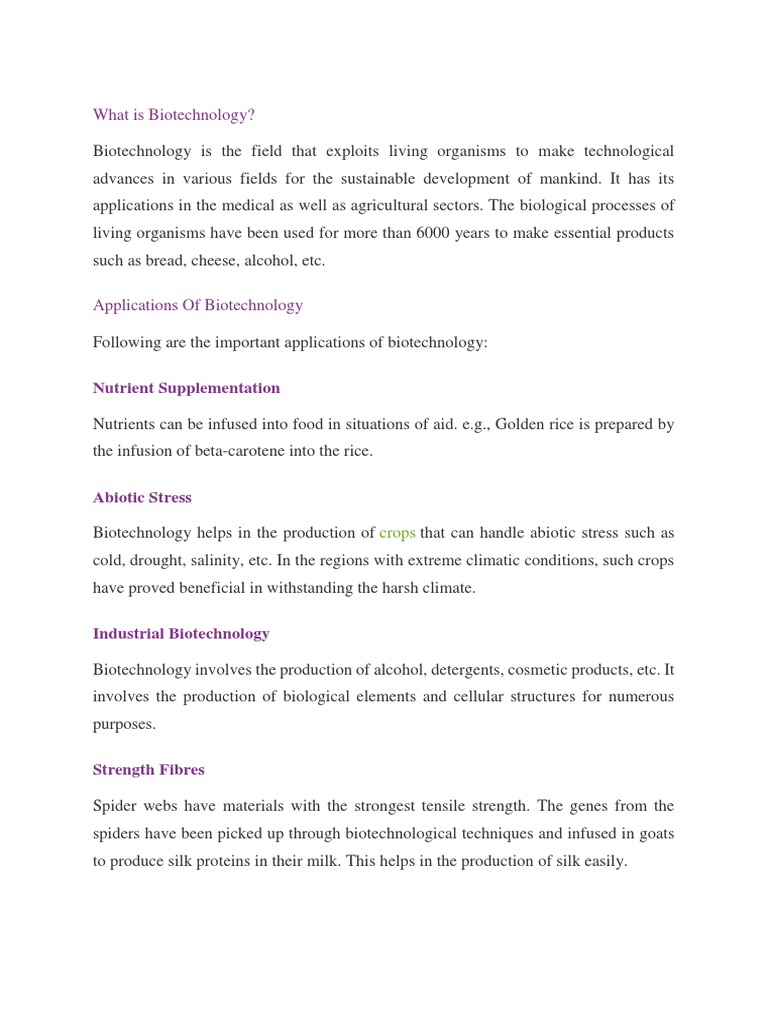 Food Biotechnology Overview | PDF | Fermentation | Plasmid