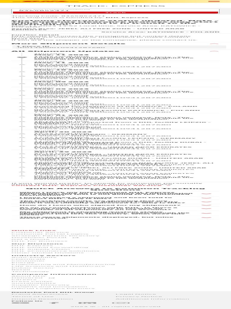Track & Trace Express - DHL - United States of America 2 | PDF ...