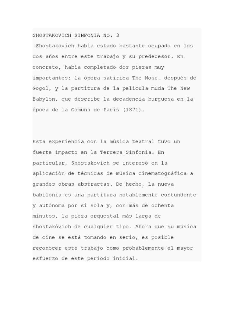 SHOSTAKOVICH 3a | PDF | Sinfonía | Tempo