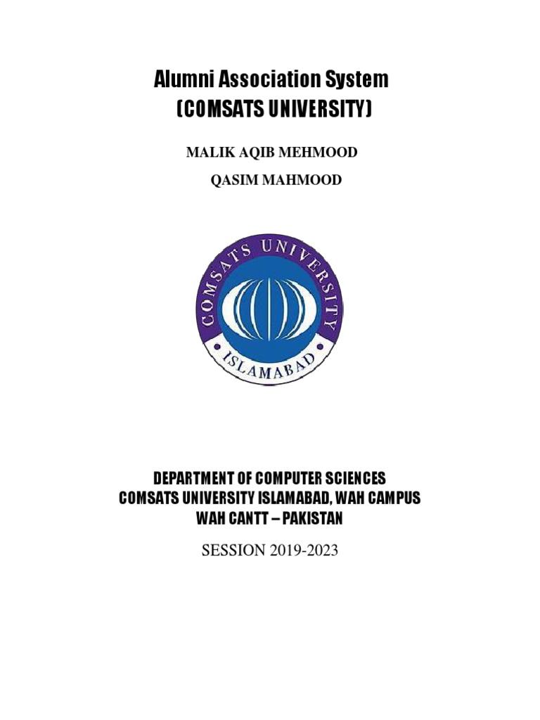 COMSATS Alumni Association System | PDF | Use Case | World Wide Web
