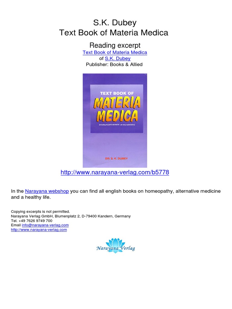 Text Book of Materia Medica S K Dubey.05778 2carbolic Acid | PDF ...