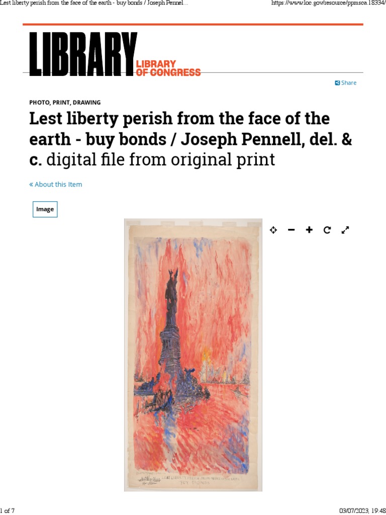 Lest Liberty Perish From The Face of The Earth - Buy Bonds - Joseph ...