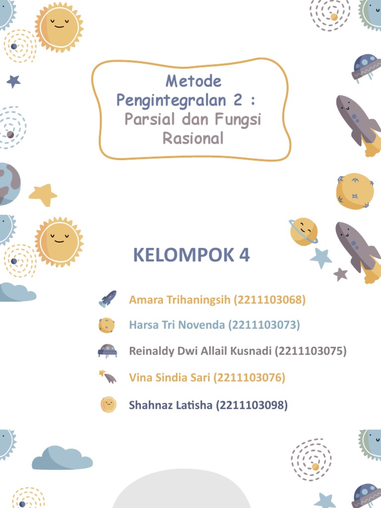 Integral Parsial & Fungsi Rasional Kel 4 | PDF