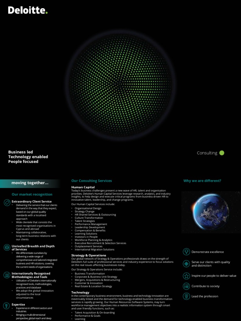 Deloitte Consulting Services | PDF | Business | Economies