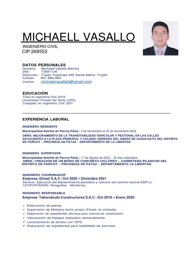 Personal Clave | PDF | Ingeniero civil | Bienes raíces