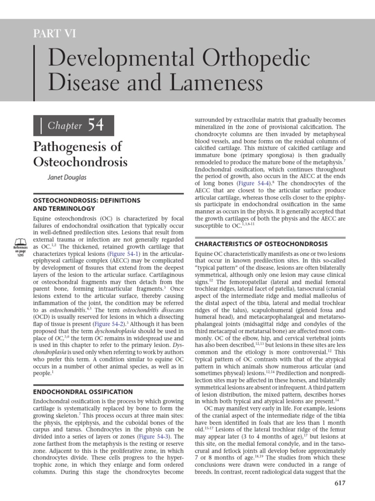 Chapter 54 - Pathogenesis of Osteochondrosis | PDF | Bone | Cartilage