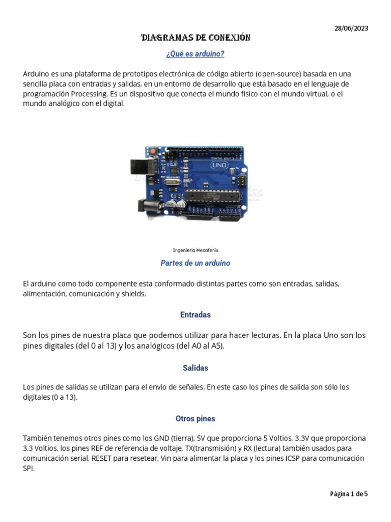 Diagramas de Conexión: ¿Qué Es Arduino? | PDF | Arduino | Microcontrolador