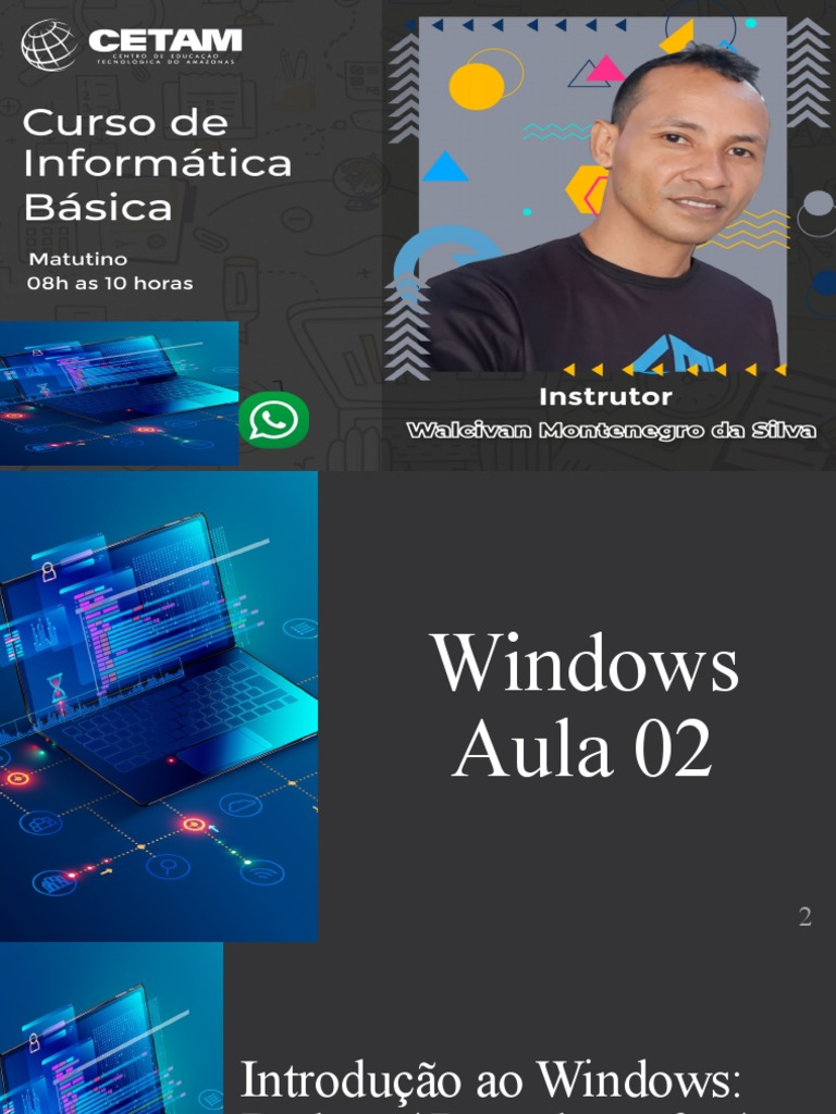 Curso Informática Básica - Windows Aula 02 | PDF | Janela (informática ...
