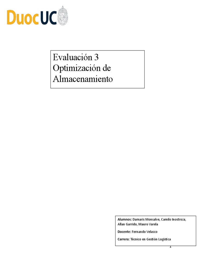 E3 Almacenamiento | PDF