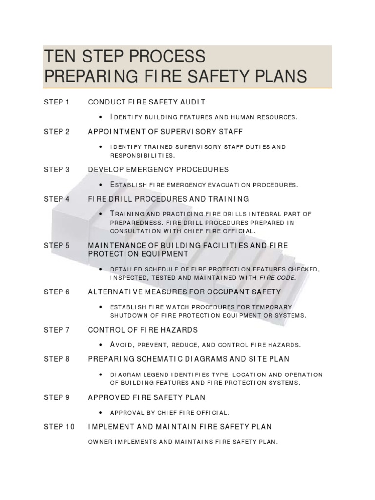 Ten Step Process | PDF | Fire Safety | Fire Sprinkler System
