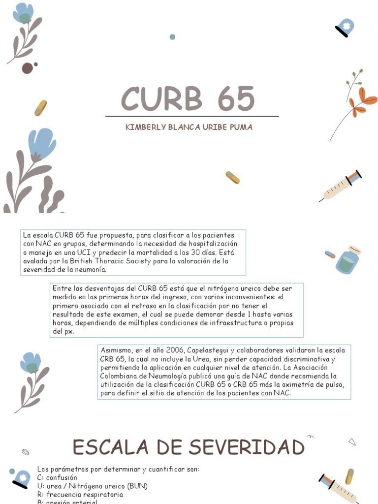CURB 65 | PDF | Neumonía | Cuidado de la salud