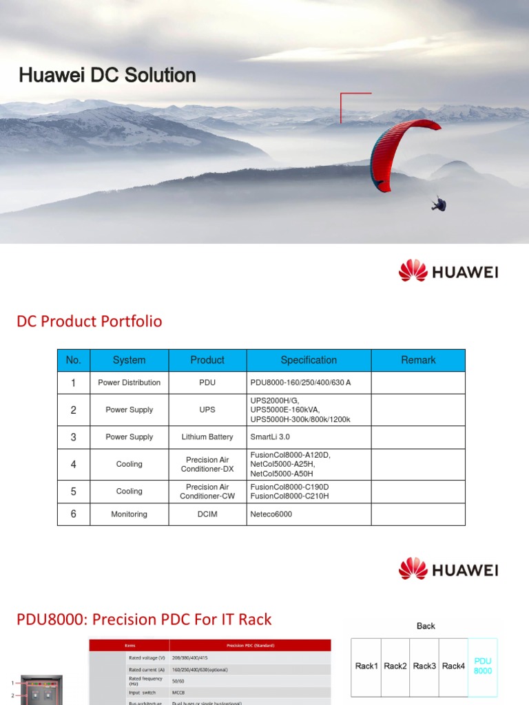 Huawei DC Solution-3.8 | PDF | Electrical Grid | Data Center