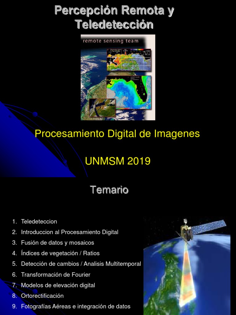 Teledeteccion Intermedio - Procesamiento Digital | PDF | Sensores ...
