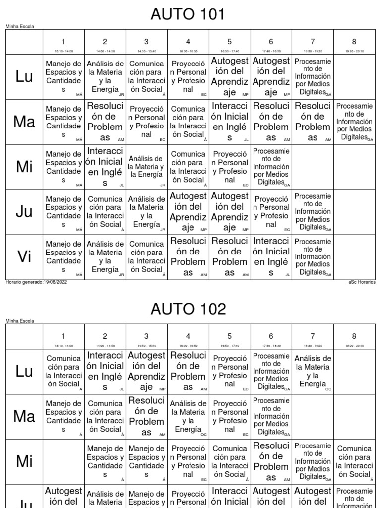 Horario Vesp 2022 Agos 1 Provisional PDF