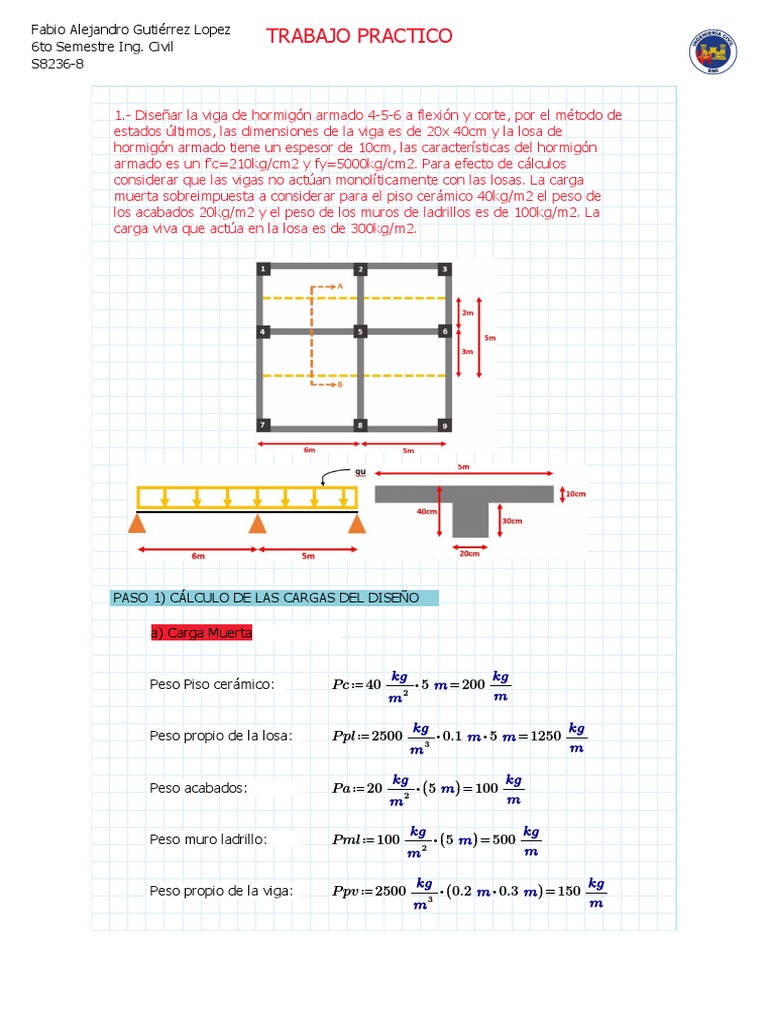 CALCULO DE VIGA CONTINUA | PDF | Ingeniería de Edificación | Mecánica de Medios Continuos