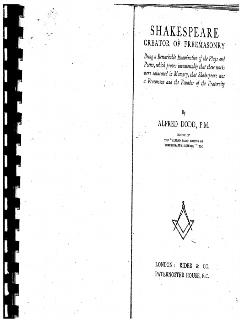 Shakespeare Creator of Freemasonry | PDF