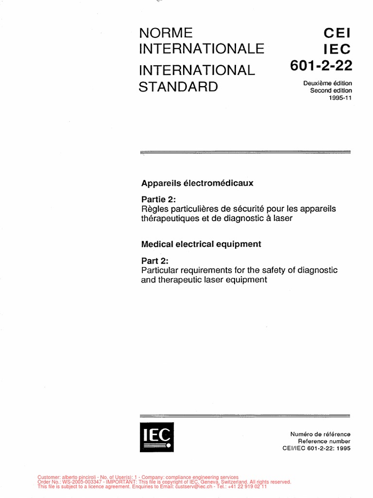 Iec 60601-2-22 (2.0) | Download Free PDF | International Electrotechnical Commission | License