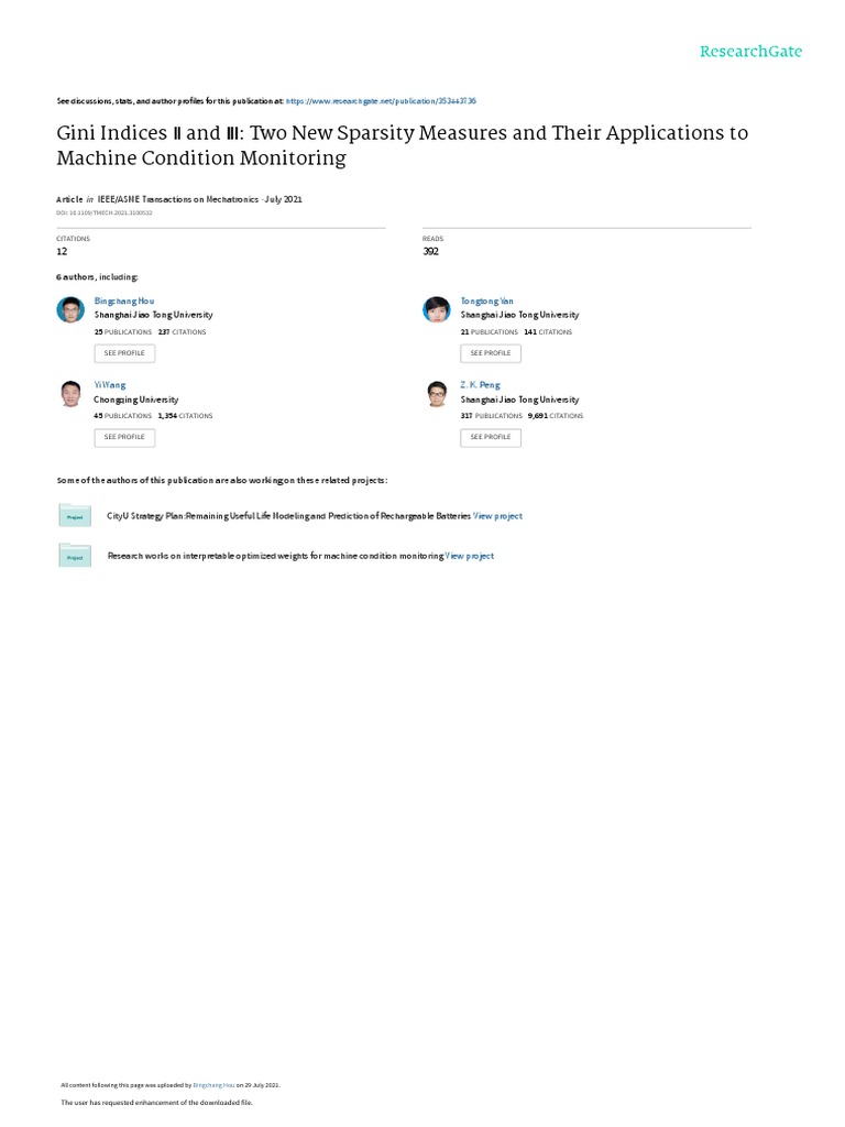 Gini Indices and Two New Sparsity Measures and Their Applications To ...