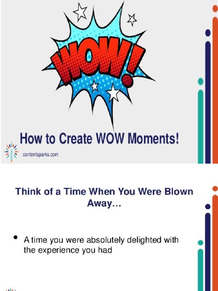 How To Create Wow Moments | PDF