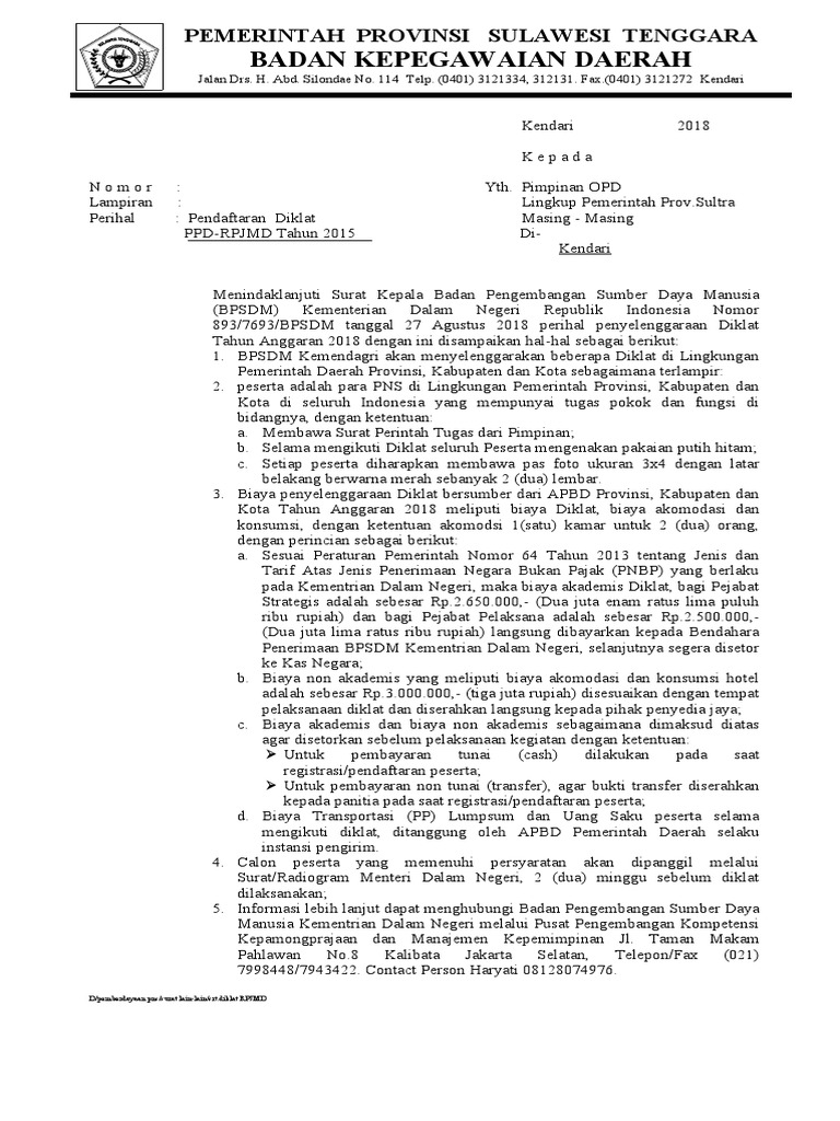 SRT - Diklat RPJMD | PDF