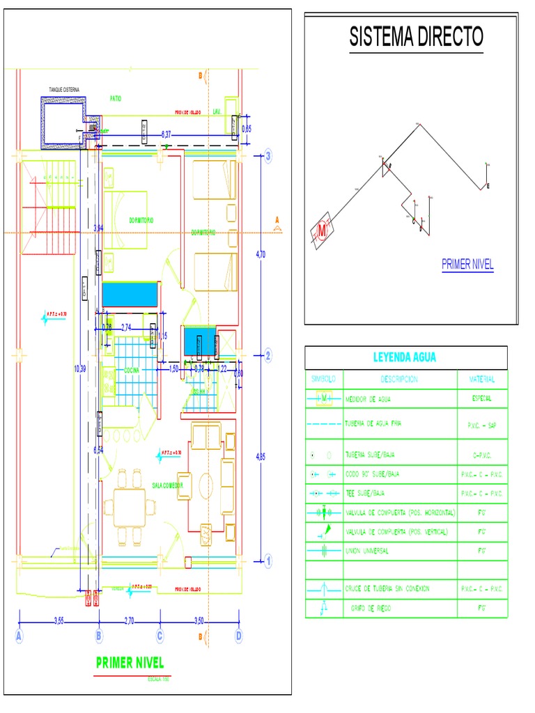 Planos de Instalación de Agua Potable | PDF