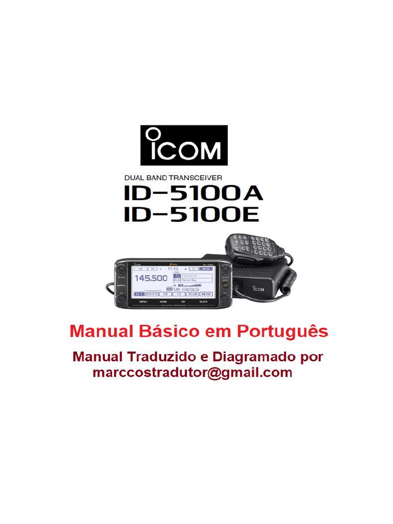 Guia do Usuário Icom ID-5100A/E | PDF | Radiodifusão | Sistema de ...