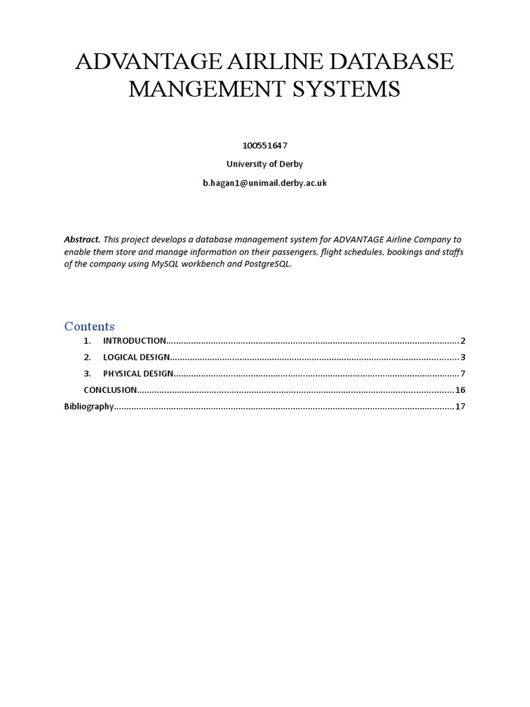 100551647-7CS082-Report-CW1 | PDF | Databases | Postgre Sql