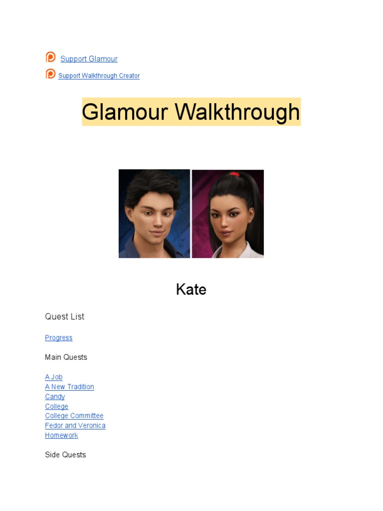 Glamour Walkthrough | PDF | Poker