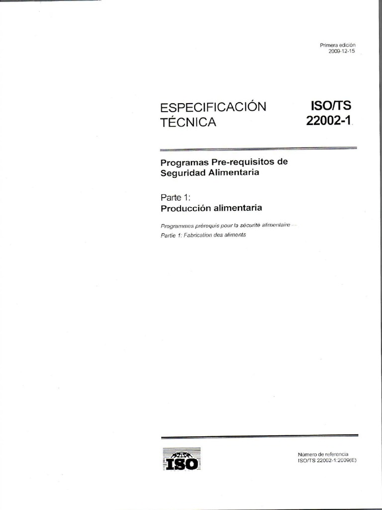 Iso TS 22002 1 | PDF