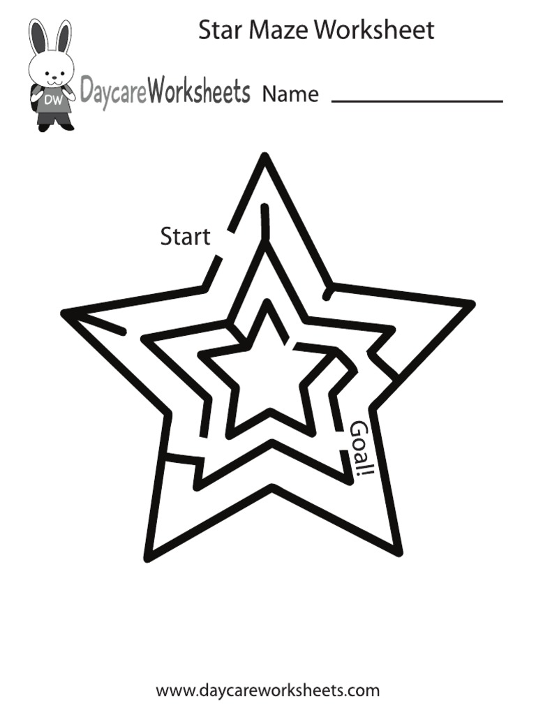 Star Maze Worksheet | PDF