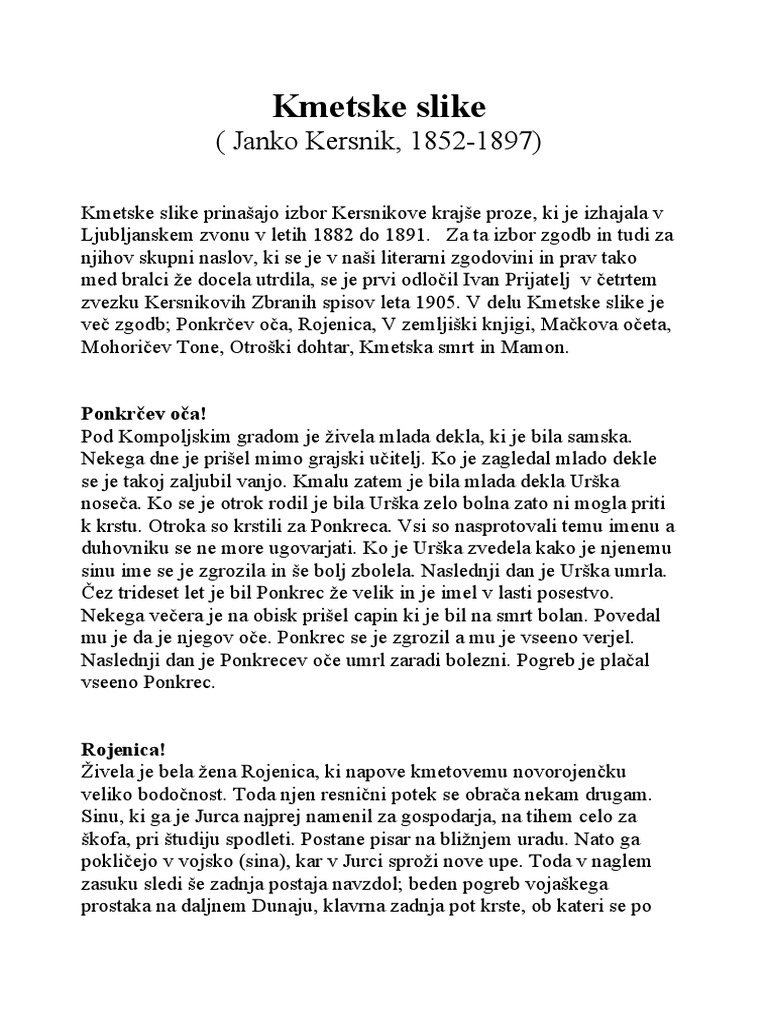 Slo Dob Kersnik Janko Kmetske Slike 01 Obnove | PDF