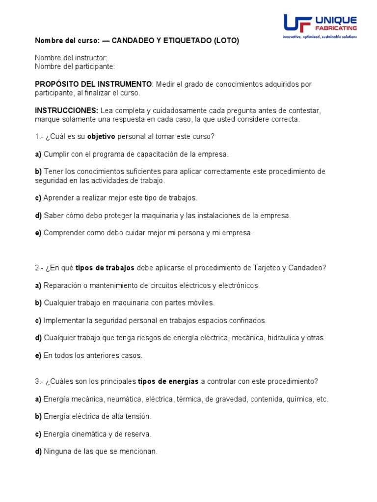 Examen de Loto | PDF