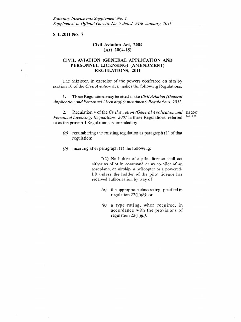 BCAD REGULATIONS - General Application and Personnel Licensing ...