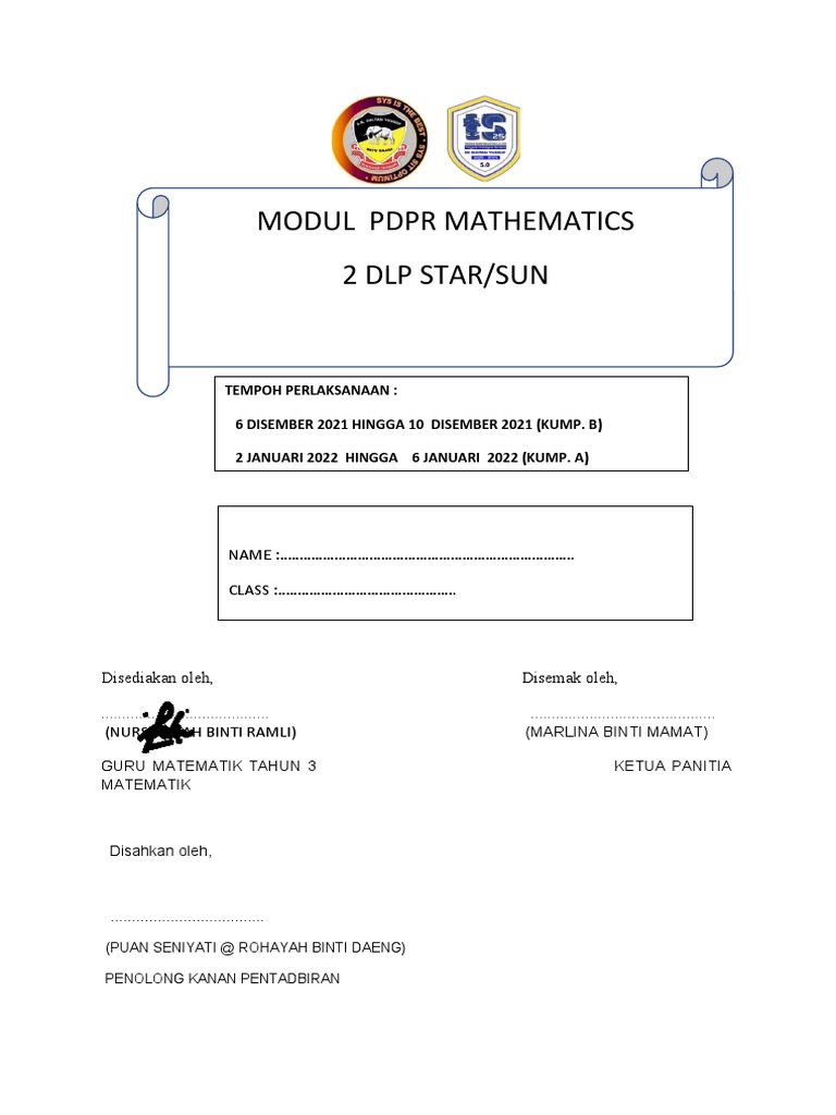 Year 2 Mathematics PDPR Module | PDF