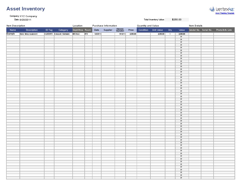 Asset Tracking Template | PDF | Copyright | Business