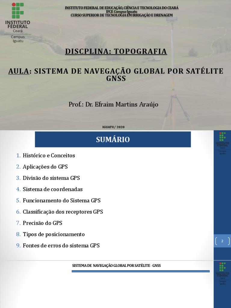 1767775-03 - GNSS Topografia | PDF | Sistema de Posicionamento Global (GPS) | Satélite