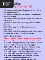 20 Advanced Words For Walking | PDF