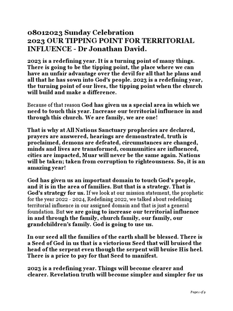 Jonathan David's 2023 Tipping Point | PDF | Love | God