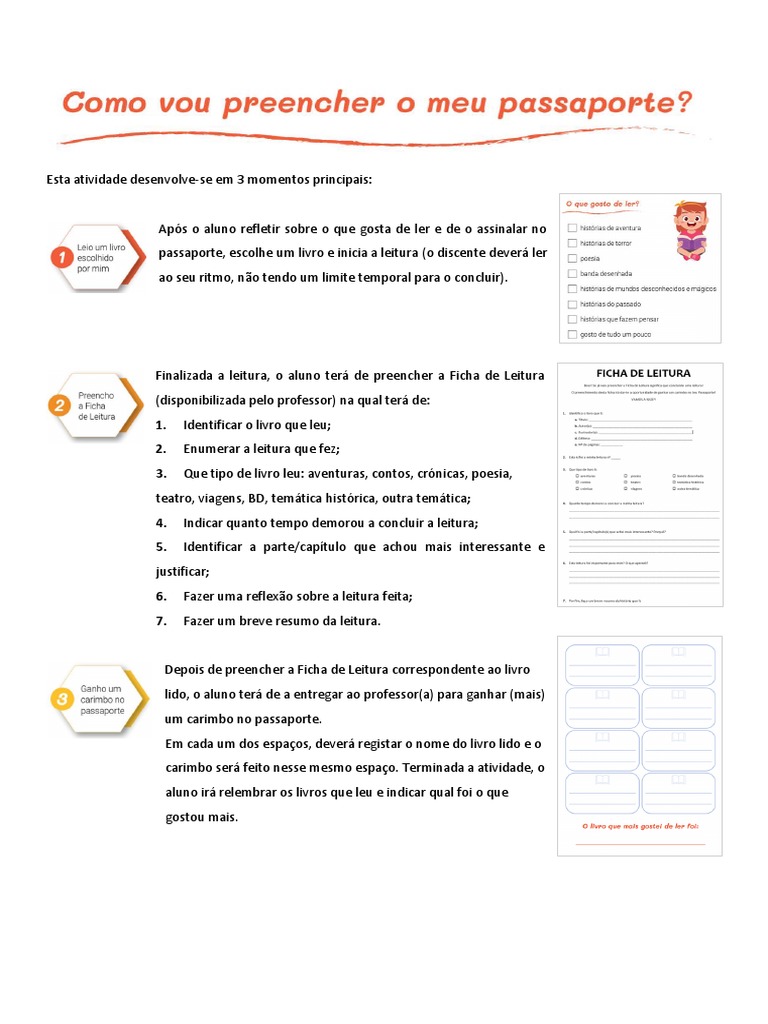Como Preencher o Passaporte de Leitura | PDF
