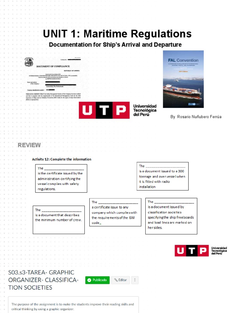 s04.s4 - Material - Maritime Regulations - Documentation II | PDF | Port | Ships