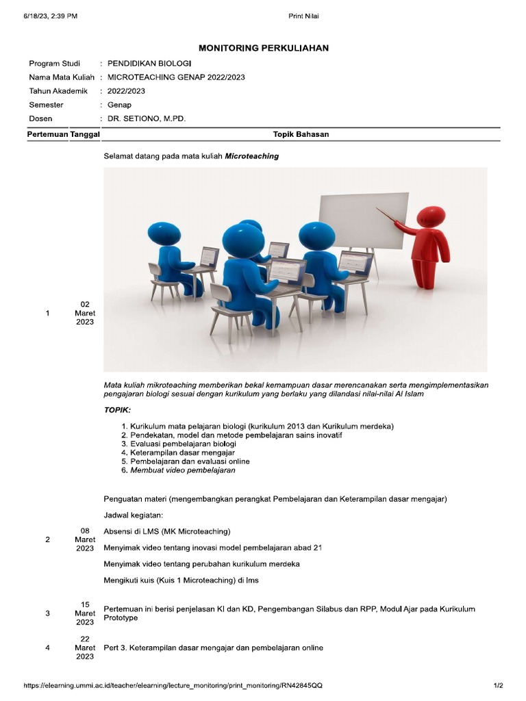 Agenda Microteaching | PDF