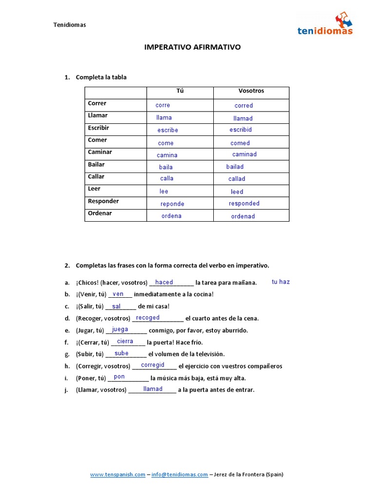 Ejercicios para Mejorar Tu Español | PDF