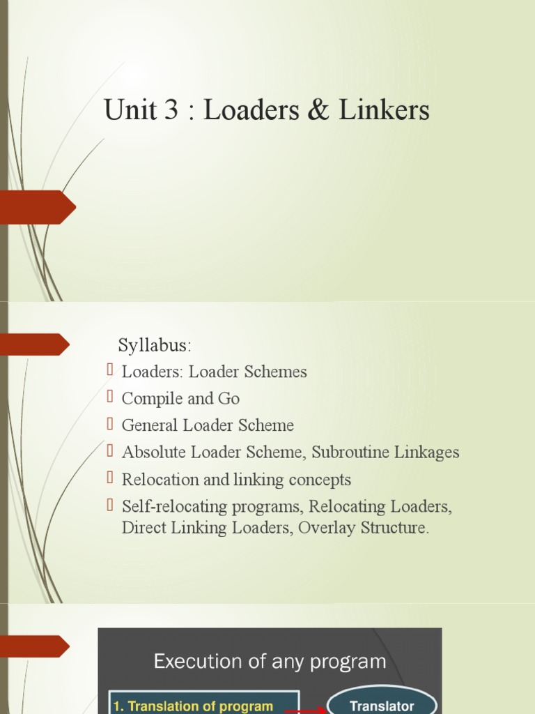 Unit 3 ppt Linker and Loader | PDF