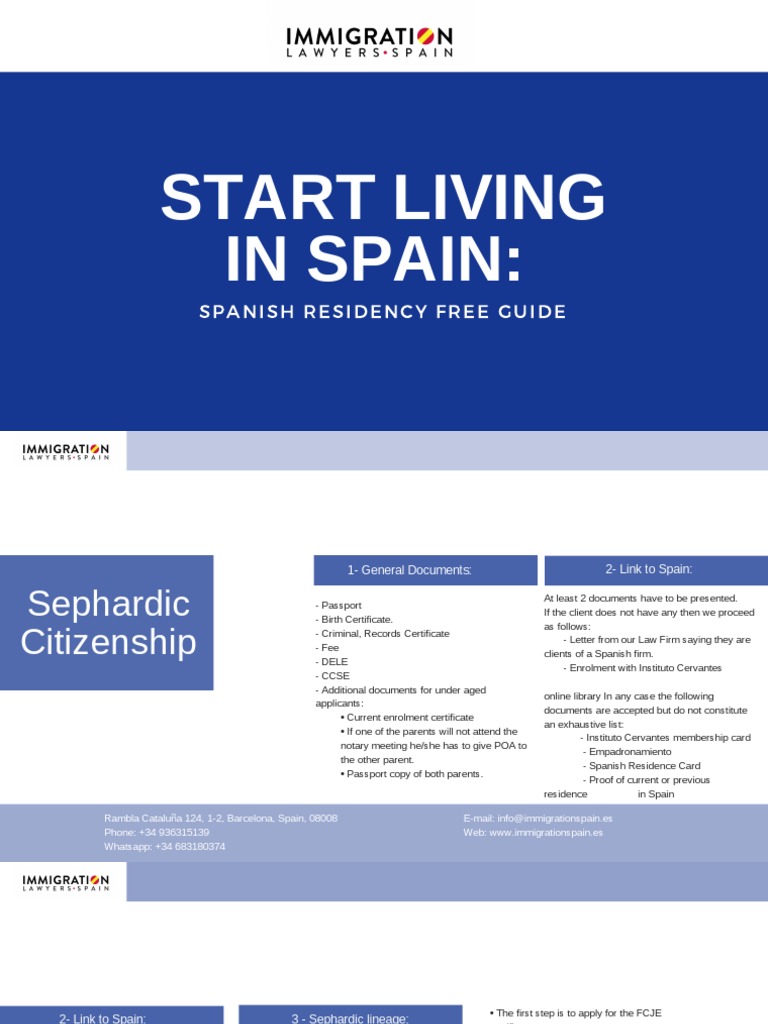 Spanish Residency Documentation Guide | PDF | Criminal Record | Birth ...