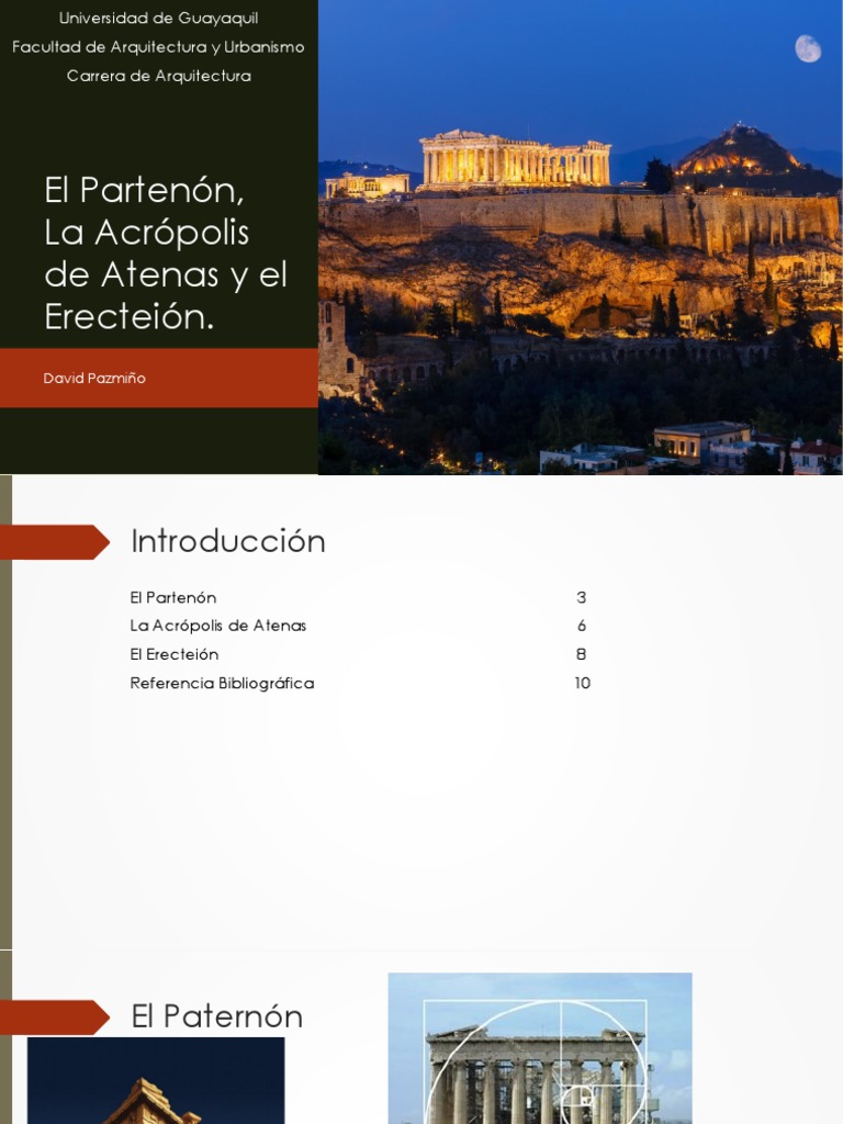 El Partenón y la Acrópolis de Atenas | PDF | Diseño arquitectonico ...
