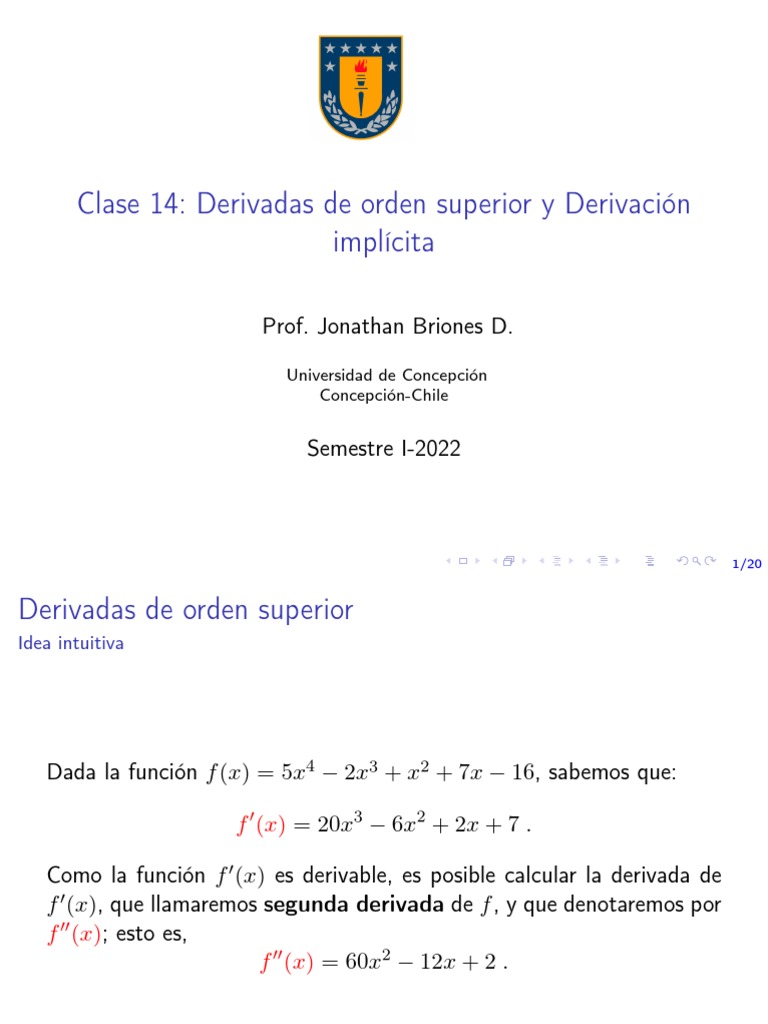 Clase 14 (C1) | PDF | Derivado | Función (Matemáticas)